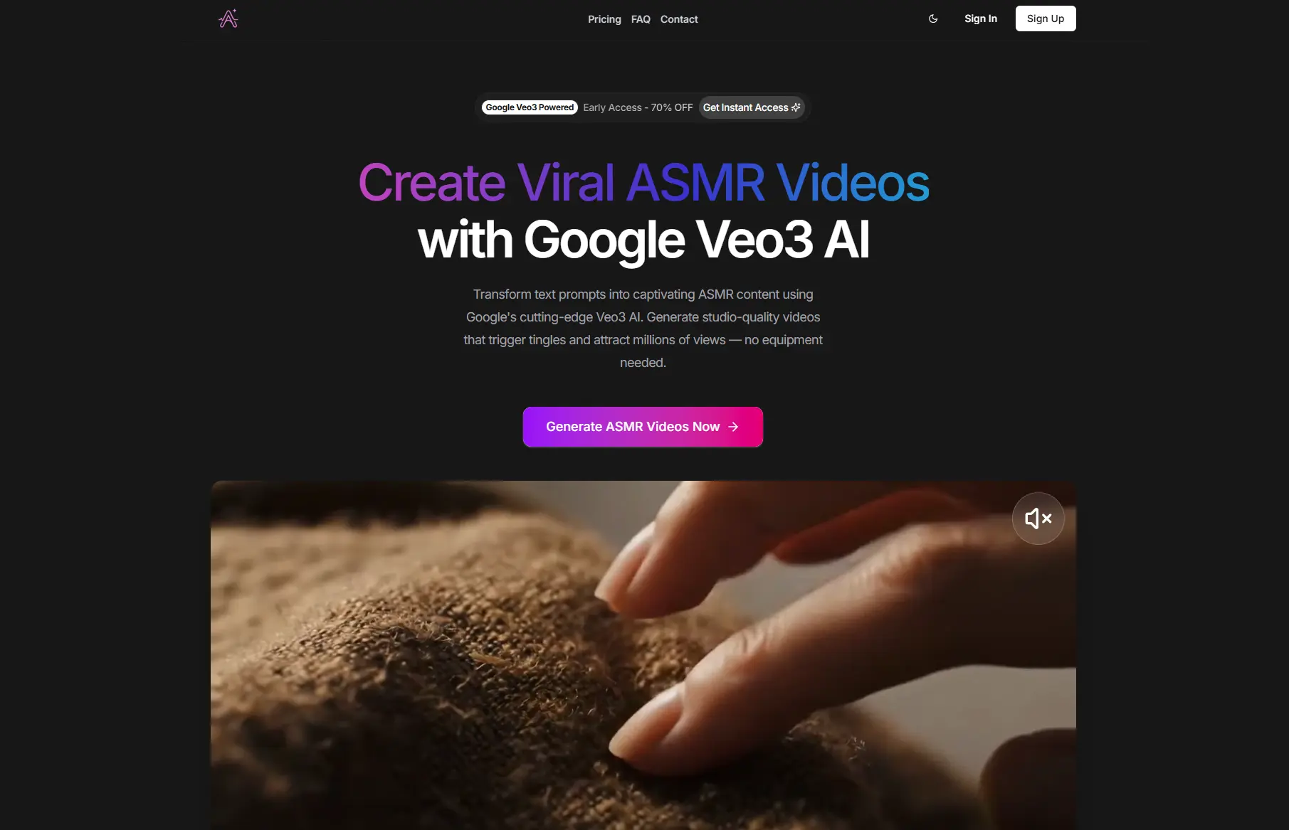 Create Viral ASMR Videos with Google Veo3 AI - ASMR Studio